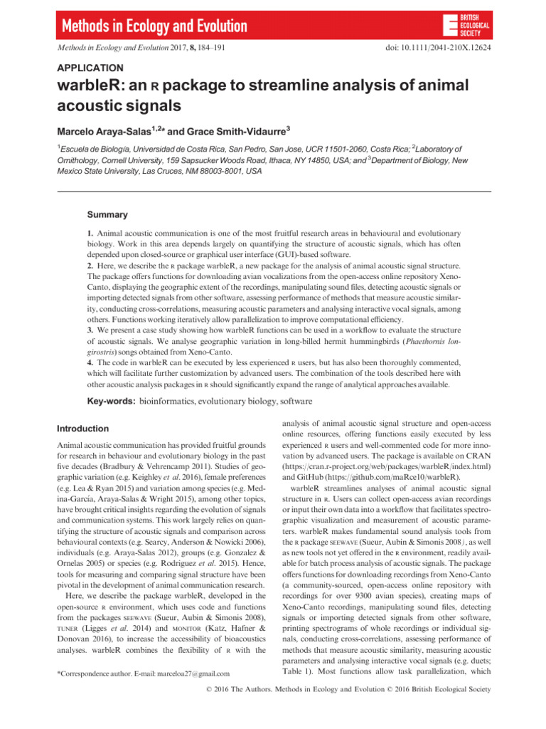 Araya‐Salas (2006)_warbleR an r package to streamline analysis of ...