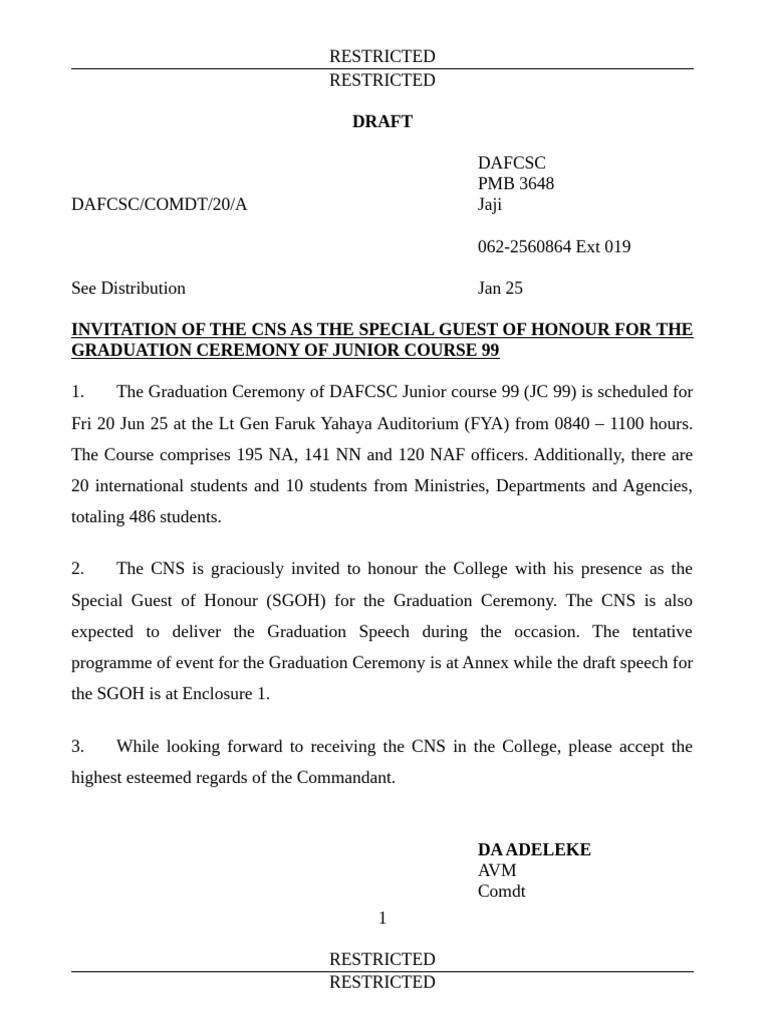 Routine Letter Mil | PDF