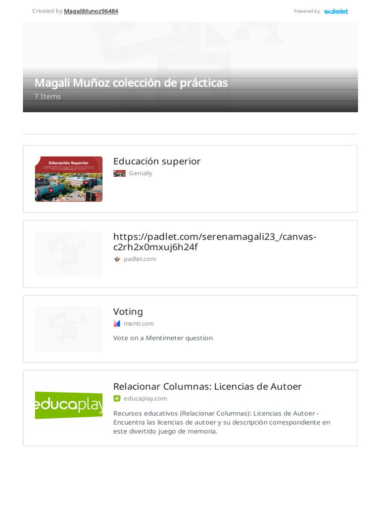 Recursos educativos de Magali Muñoz | PDF