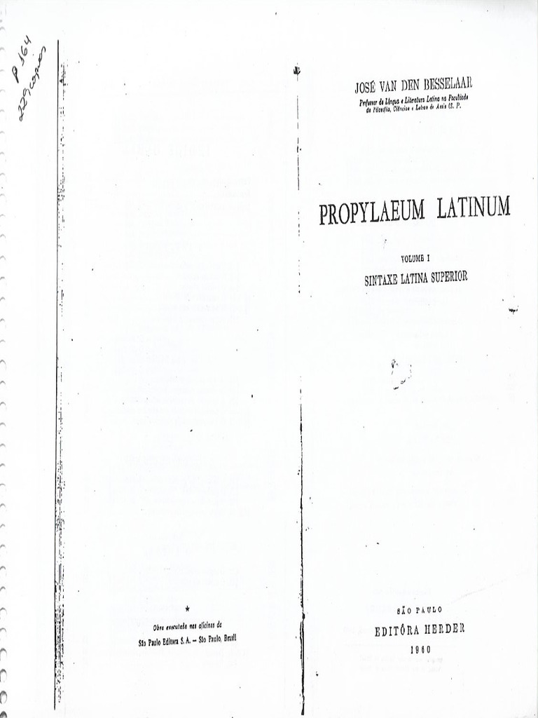 Propylaeum Latinum Bessellaar | PDF