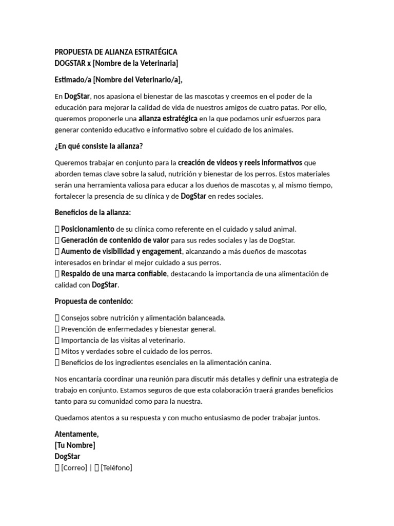 Propuesta de Alianza Estratégica | PDF
