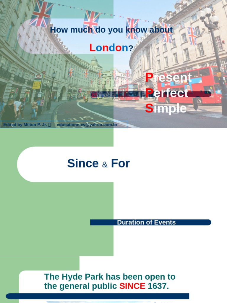 Present Perfect Presentation | PDF | Grammar | Linguistics