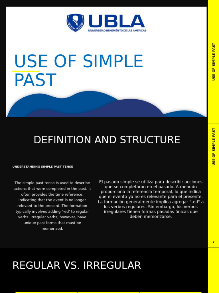 Use of Simple Past | PDF