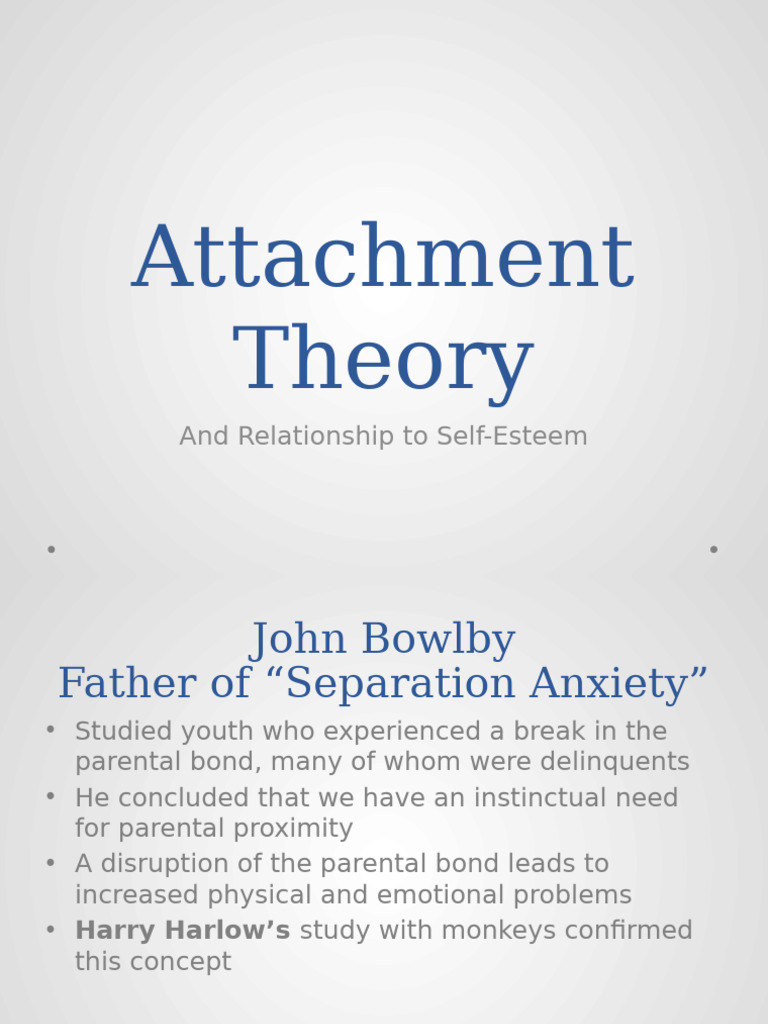 Attachment Theory | PDF