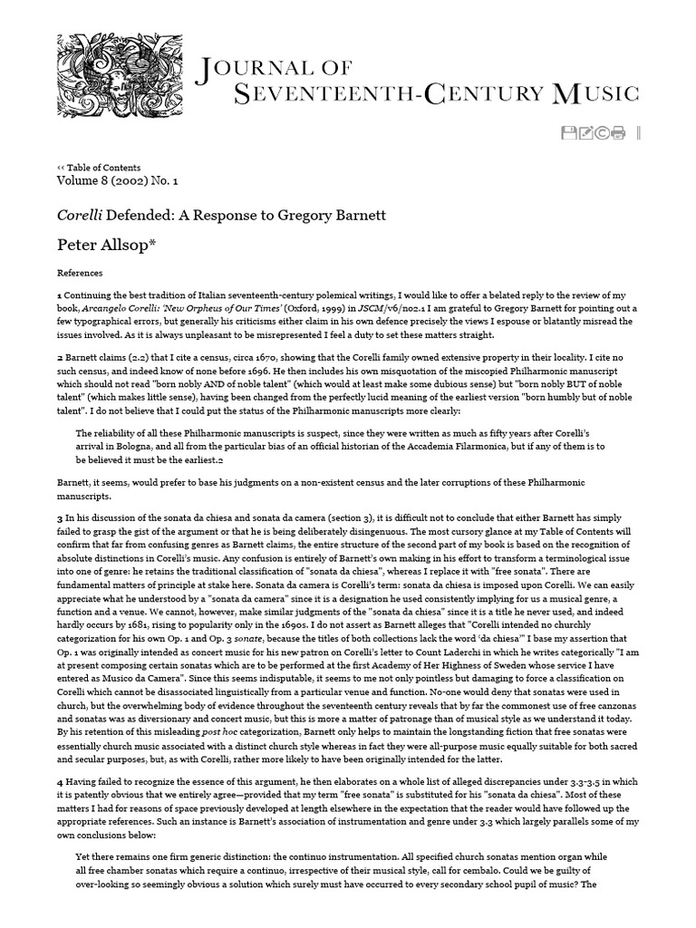 ALLSOP, Peter. Corelli Defended - A Response To Gregory Barnett ...