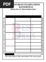 Examination Answer Sheet Guidelines | PDF | Books