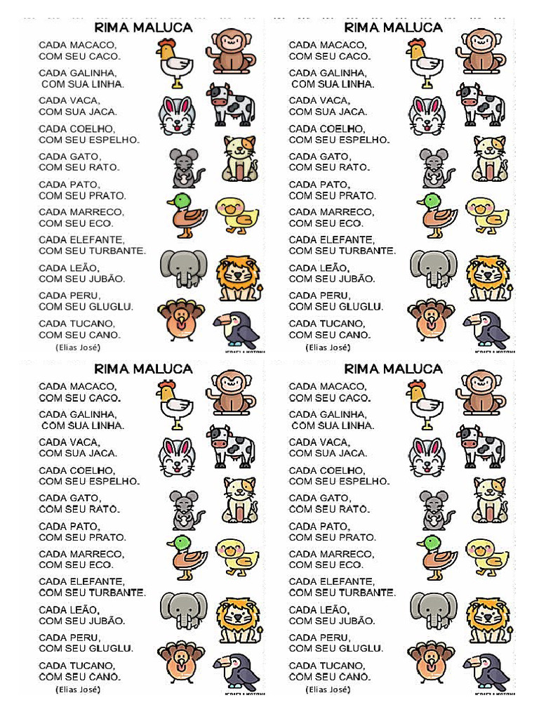 Atividades Rima Maluca | PDF