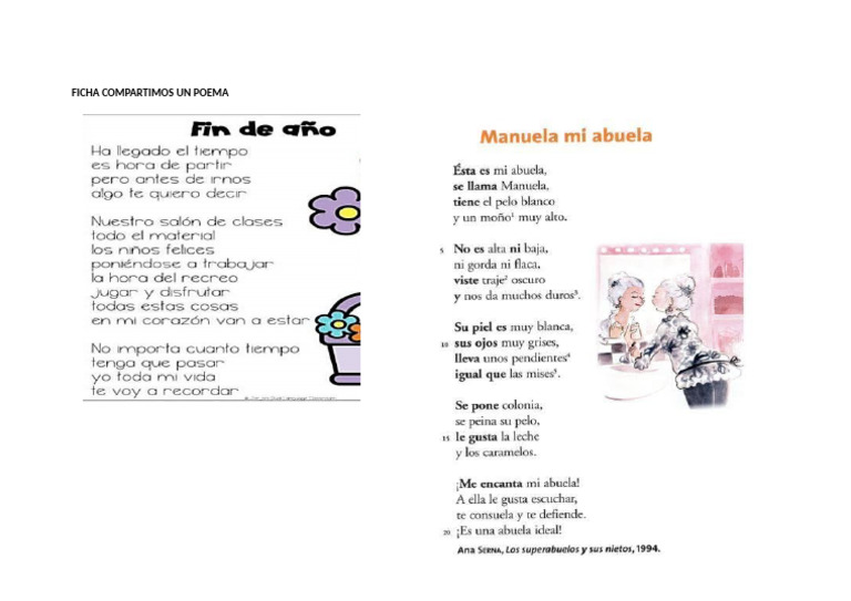 FICHA COMPARTIMOS UN POEMA | PDF