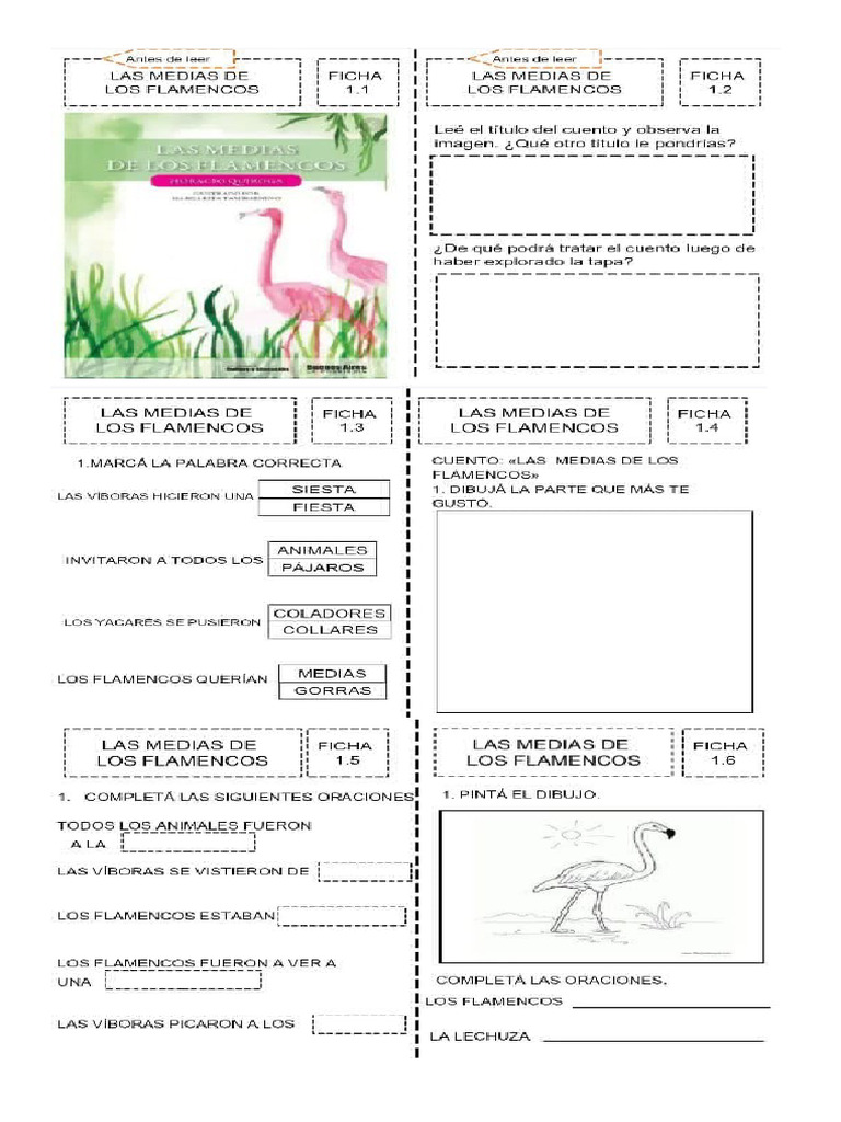Fichas Las Medias de Los Flamencos | PDF