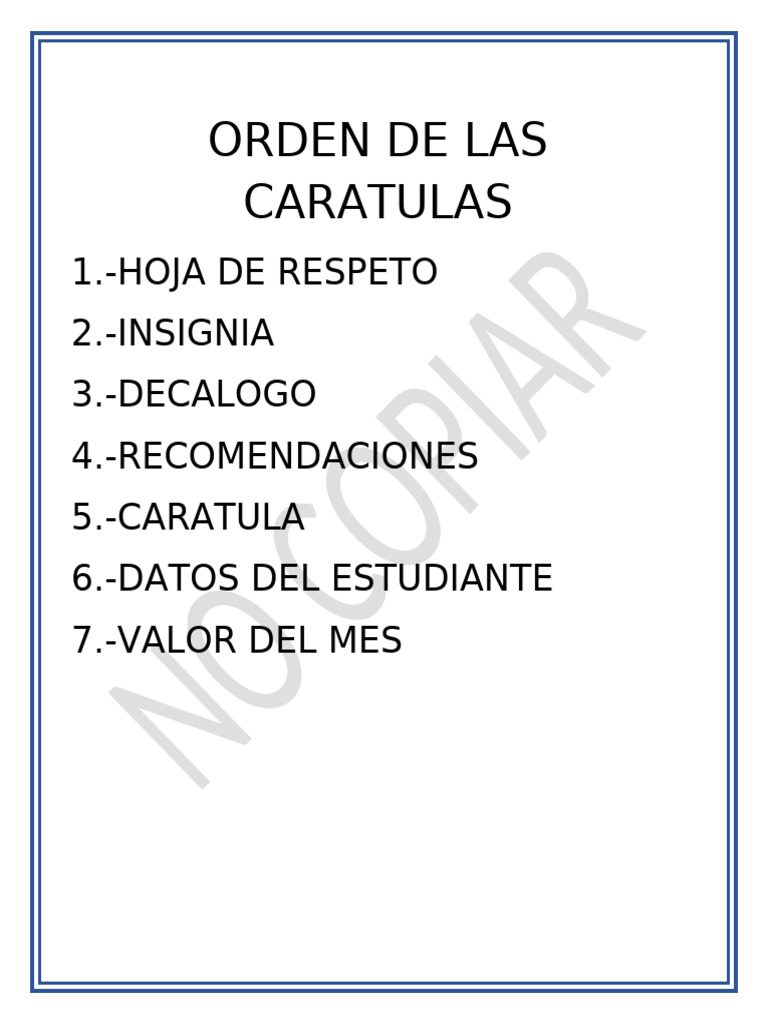 CARATULAS 2025 1ro A | PDF