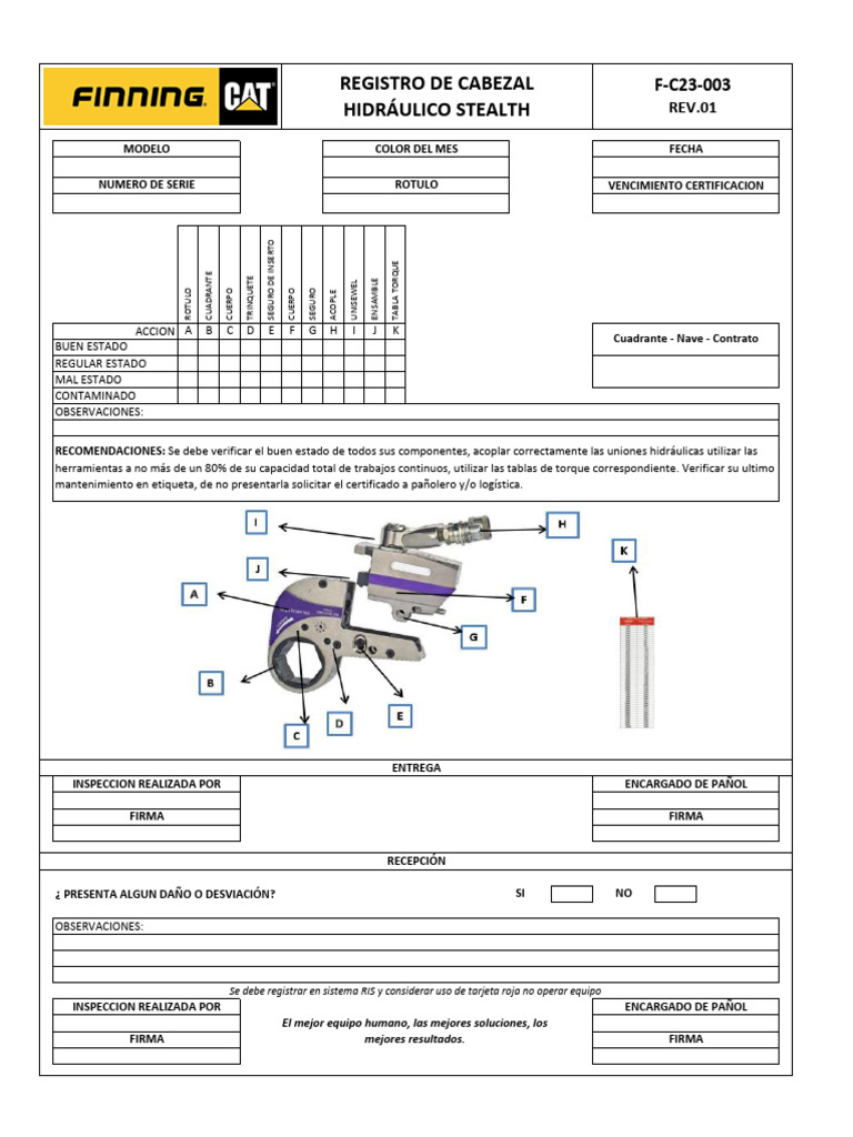 F-c23-003 Preuso Cabezal Stealth | PDF