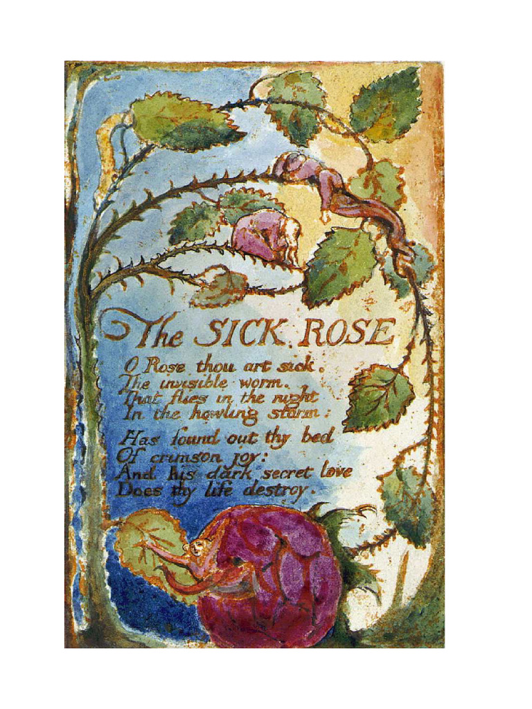 Blake, William (1794, Songs of Experience) The Sick Rose | PDF