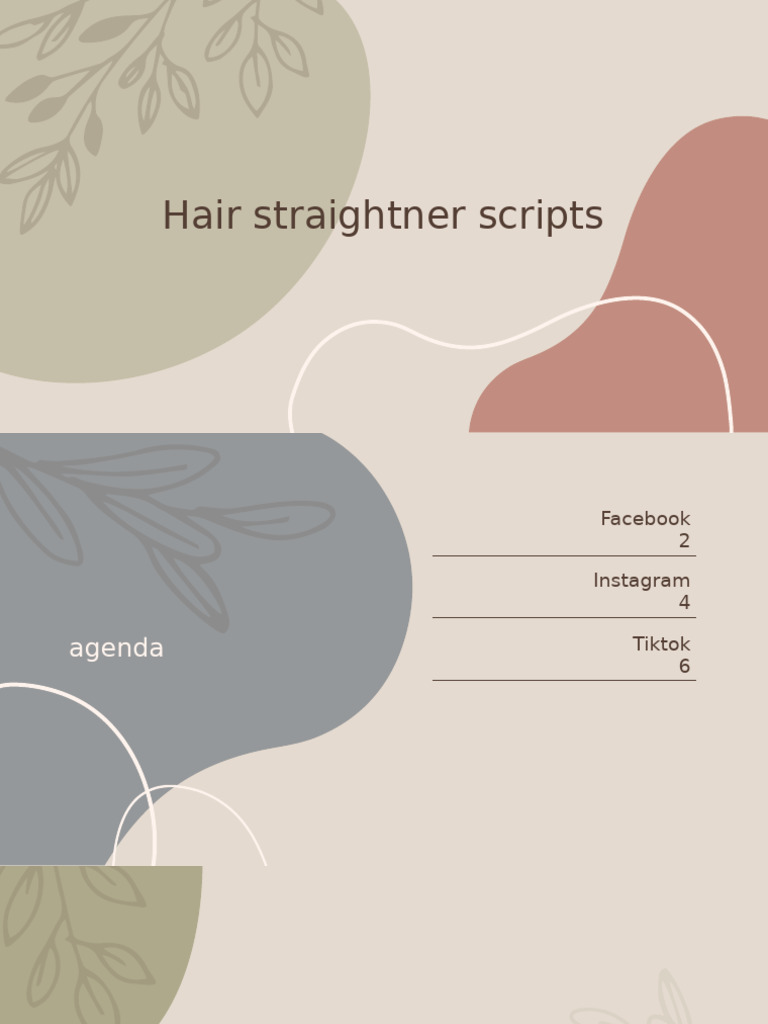 Hair Straightner Scripts | PDF