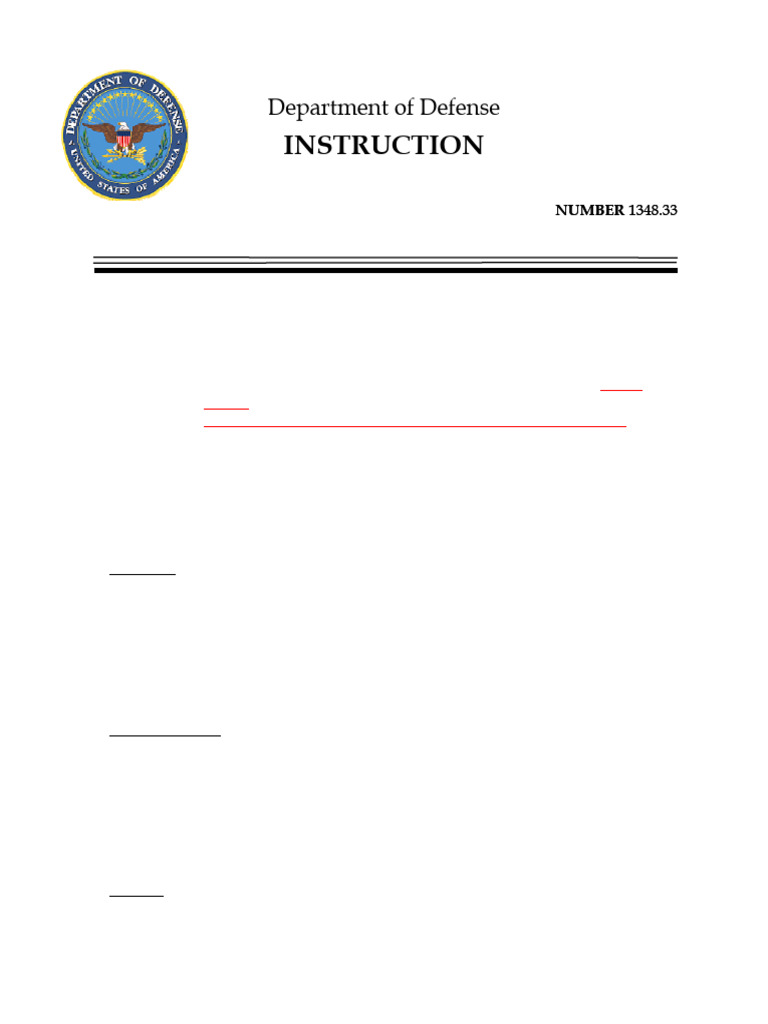DoD Instruction 1348.33 Overview | PDF | United States Department Of ...