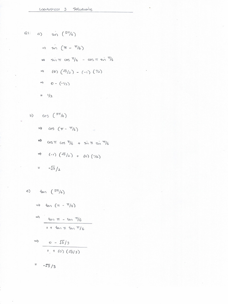 F4 Add Maths WS3 Solutions | PDF