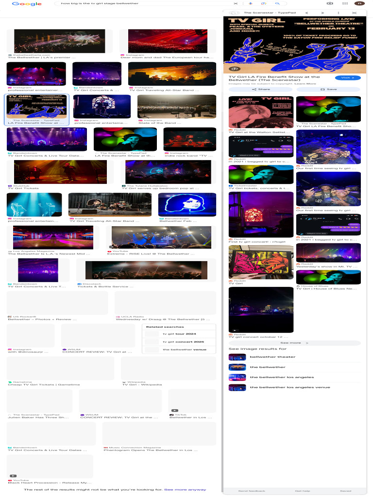 How Big Is The TV Girl Stage Bellwether - Google Search | PDF | Entertainment