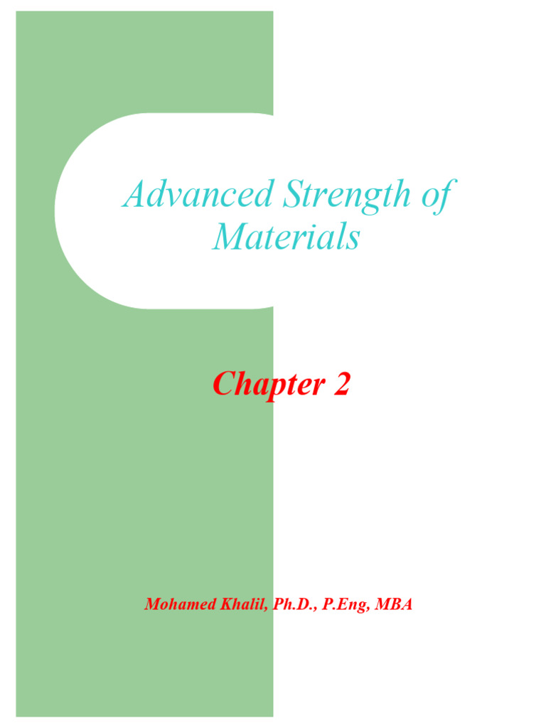 Advanced Strength of Materials_Ch2 | PDF | Young's Modulus | Elasticity ...