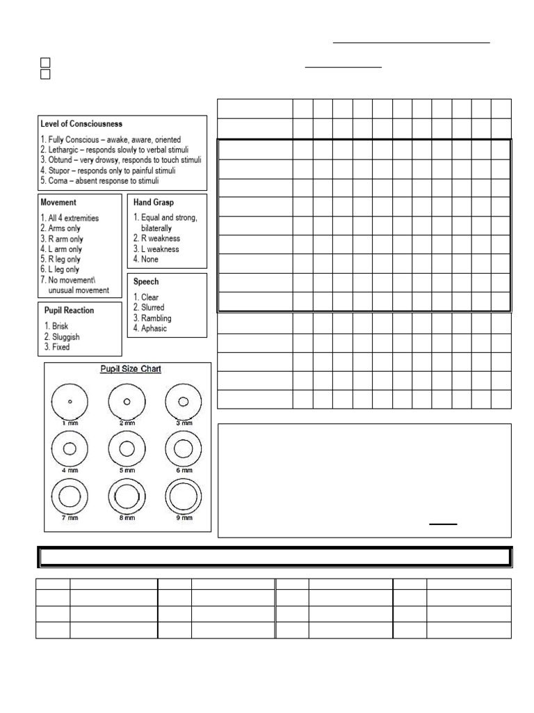 Neurological Assessment Flow Sheet | PDF | Diseases And Disorders ...