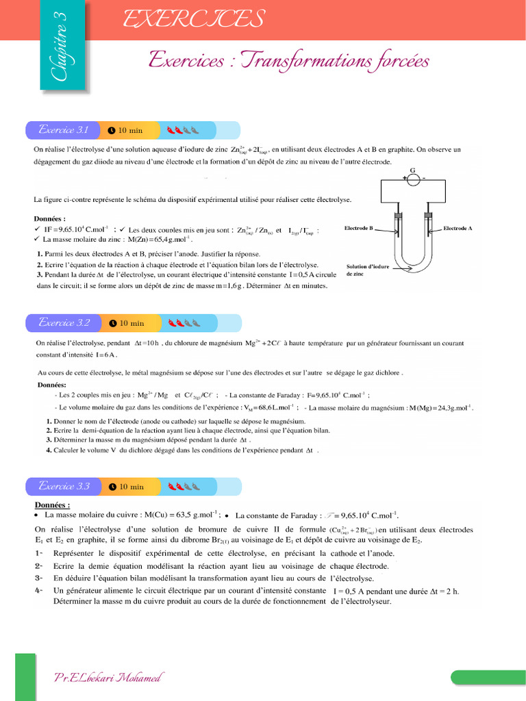 exercices_electrolyse | PDF