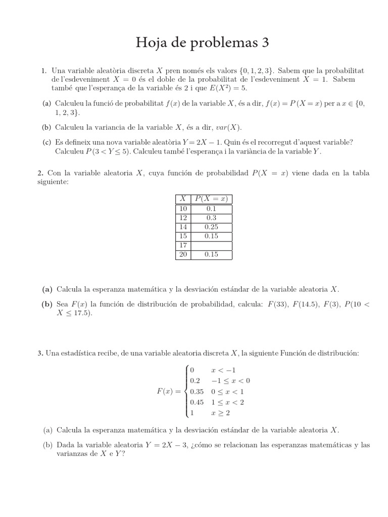 ESTADISTICA Hoja3 | PDF