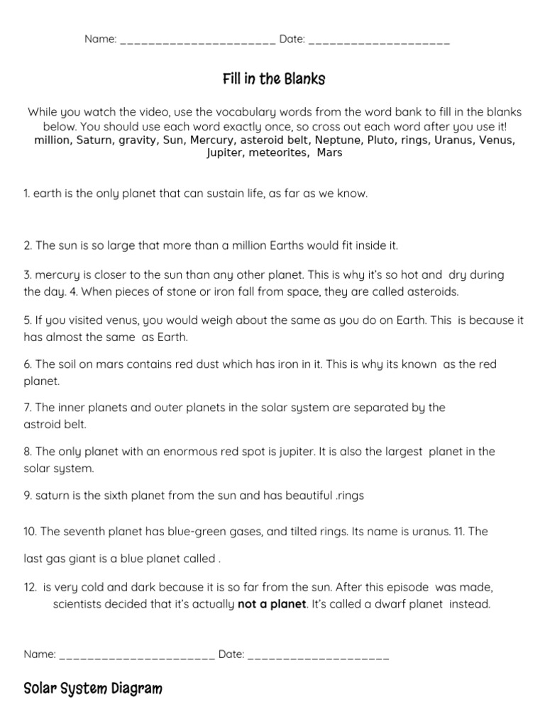 Copia de Lost in Space Worksheet-Student | PDF | Planets | Solar System