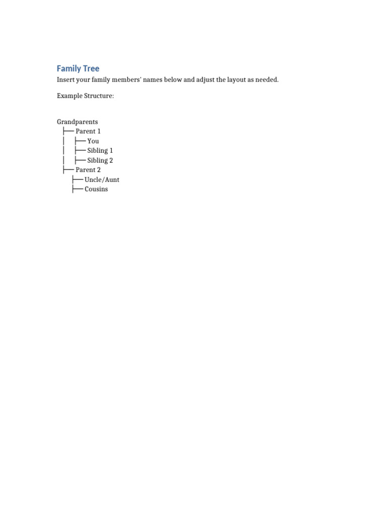 Family Tree Template | PDF