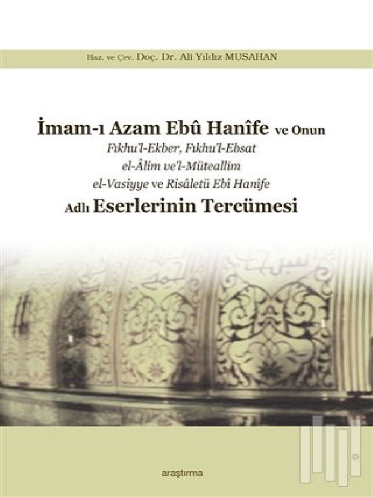 imam-i-azam-ebu-hanife-ve-onun-fikhul-ekber-fikhul-ebsat-el-alim-vel ...