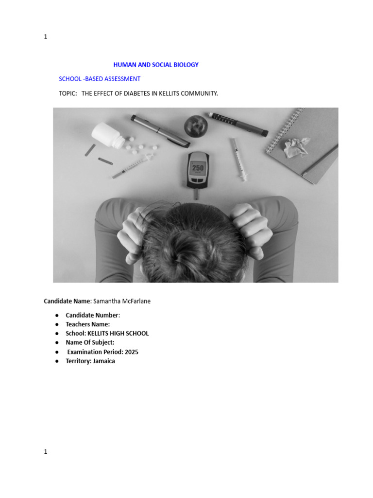 Samantha's HSB Sba.docx | PDF | Diabetes | Preventive Healthcare