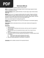 Electrolysis of Copper Chloride Experiment | PDF | Electrode | Anode