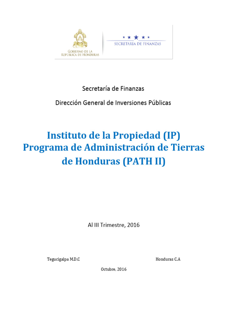 IIItrim2016 IP | PDF | Presupuesto | Honduras