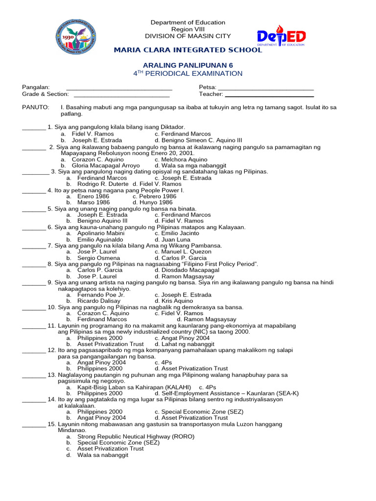 q4- Quarter Test | PDF