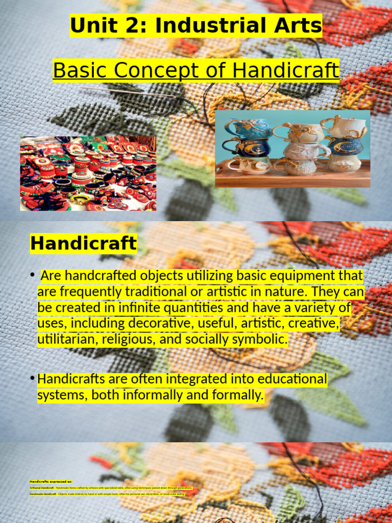 Basic Concept of Handicraft Bayona Flores | PDF
