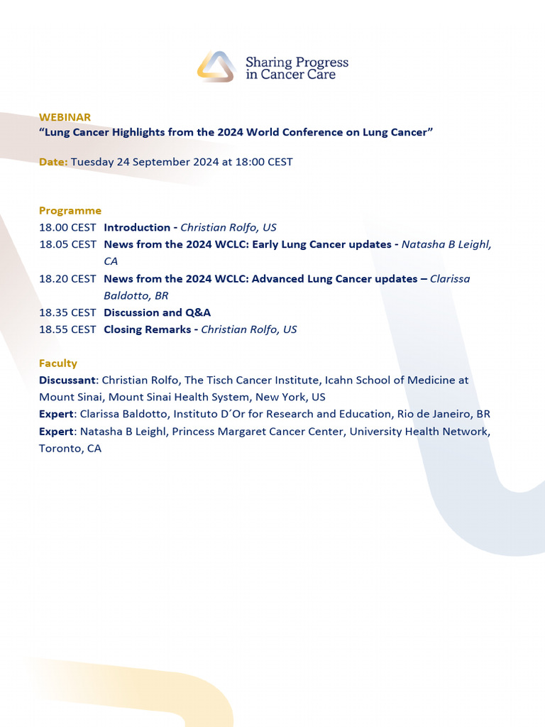 Lung Cancer Updates from WCLC 2024 | PDF
