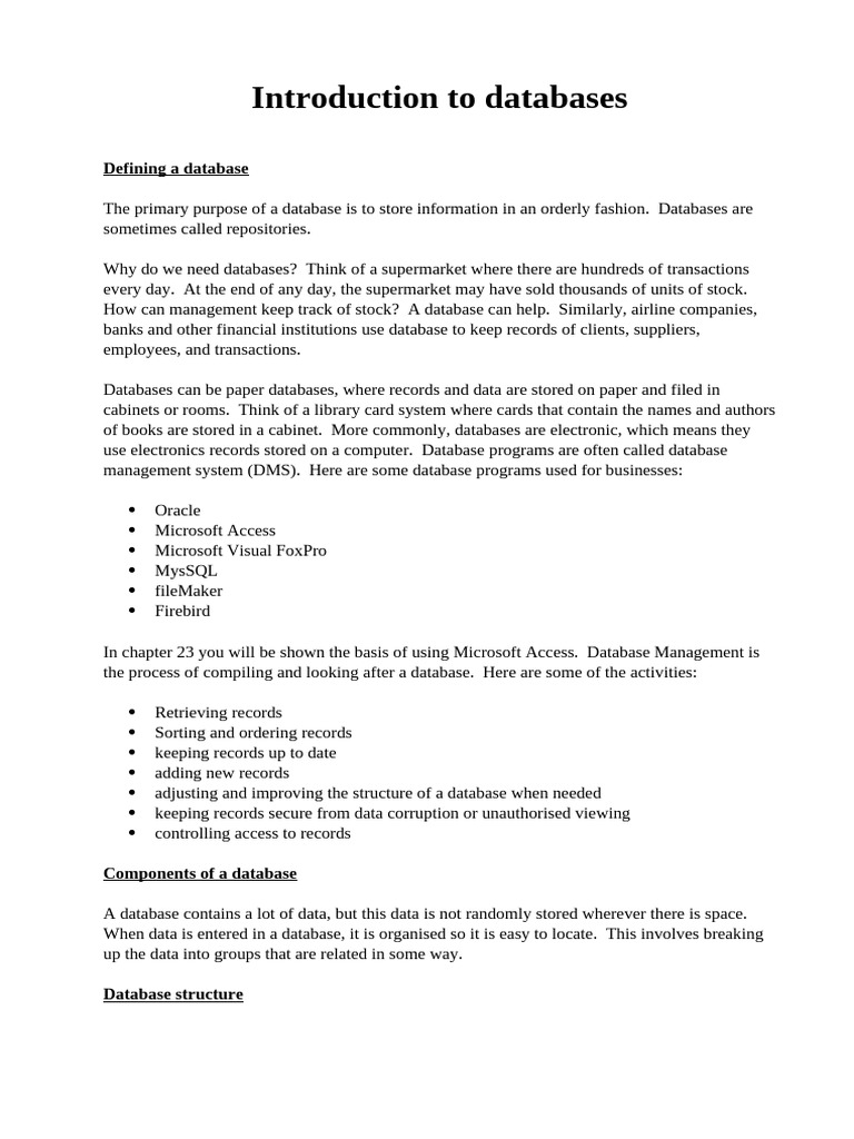 Digital vs Paper-Based Databases | PDF