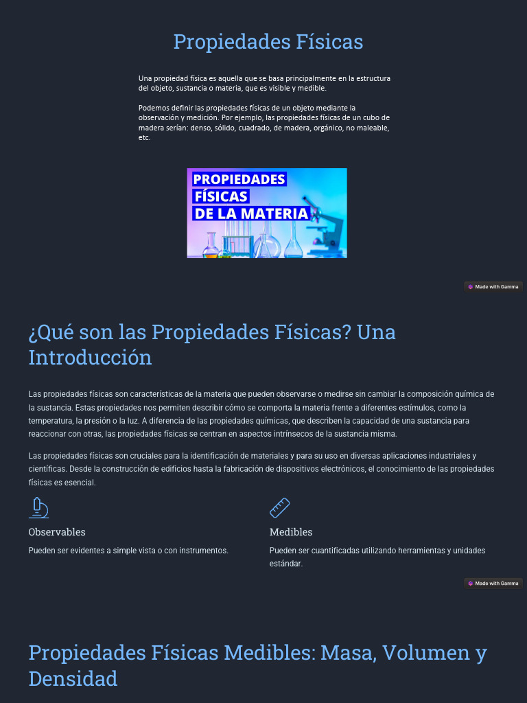 Explorando Las Propiedades Fisicas de La Materia | PDF | Densidad | Importar