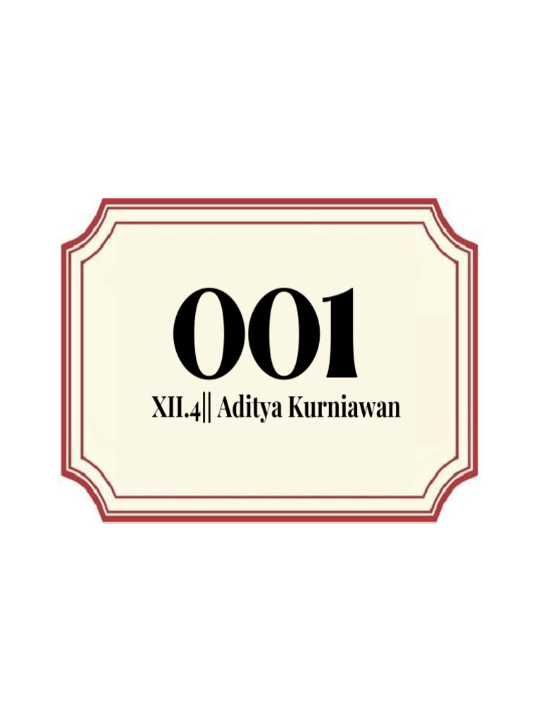 001 - Nametag Senam | PDF