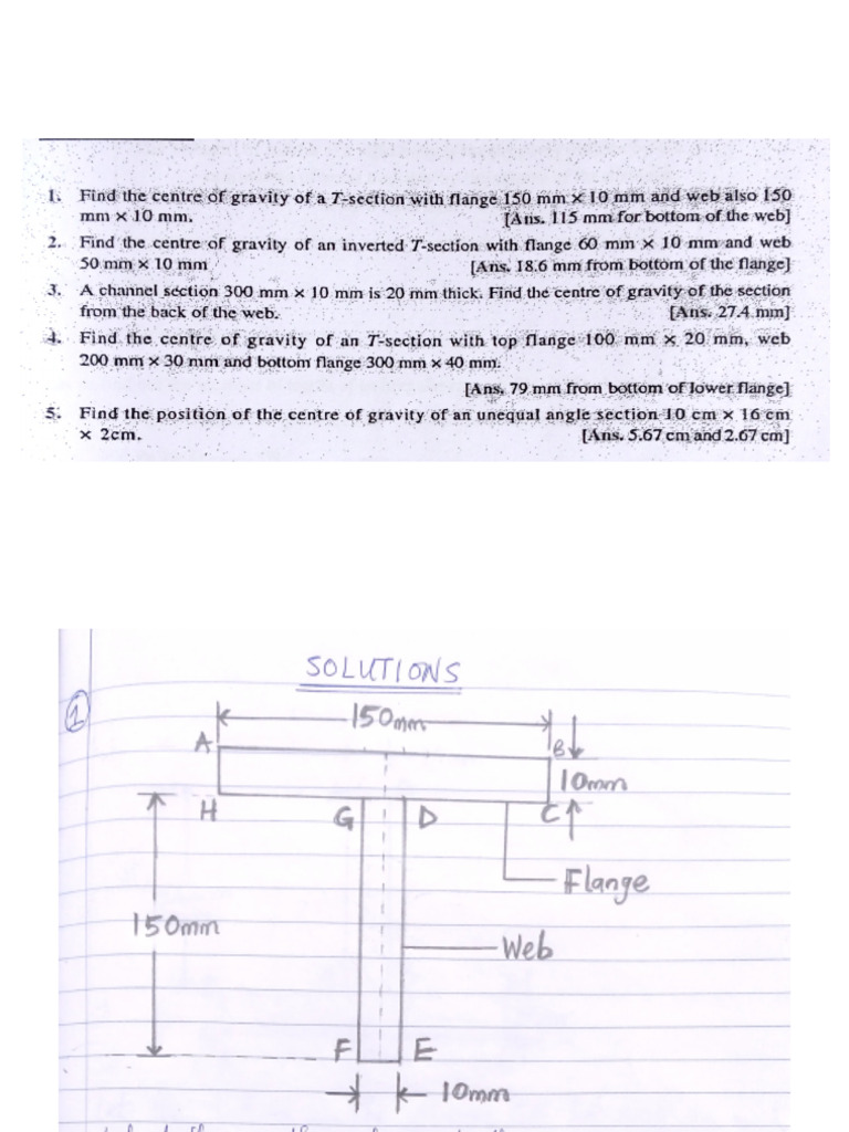 CE 211 (Centre of Gravity 1) | PDF