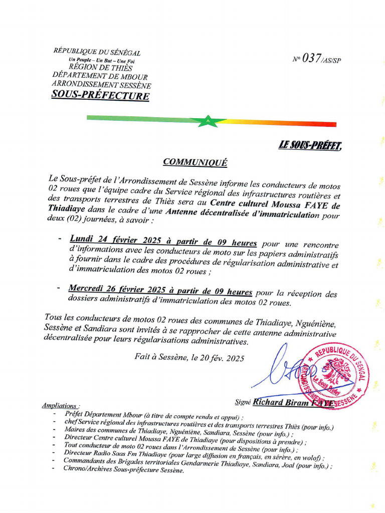 Communique Moto 02 Roues | PDF