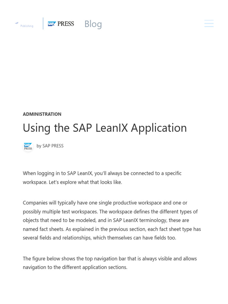 SAP LeanIX Application-Sample Chapter | PDF | Enterprise Architecture ...
