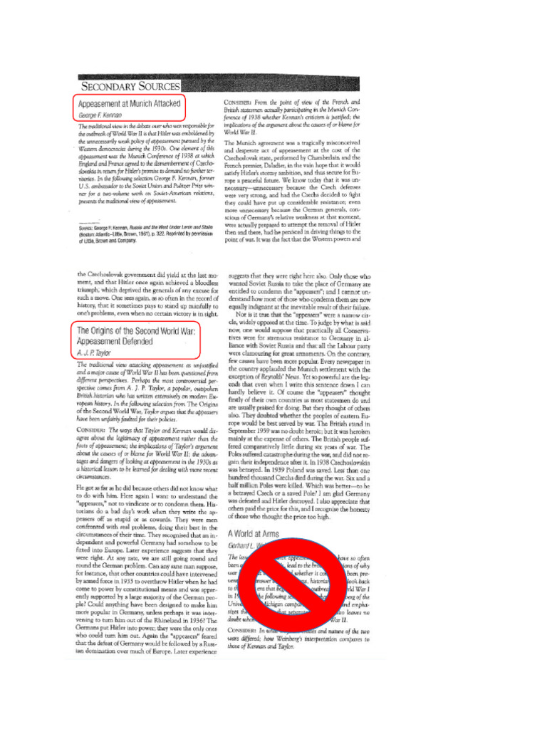 Appeasement Readings | PDF