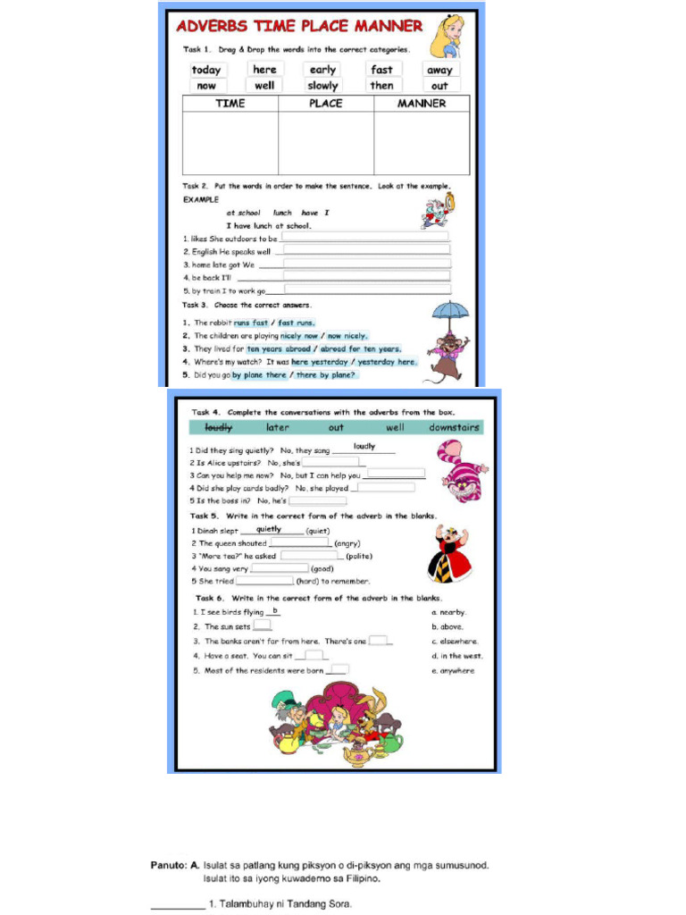 English - Activity Sheets | PDF
