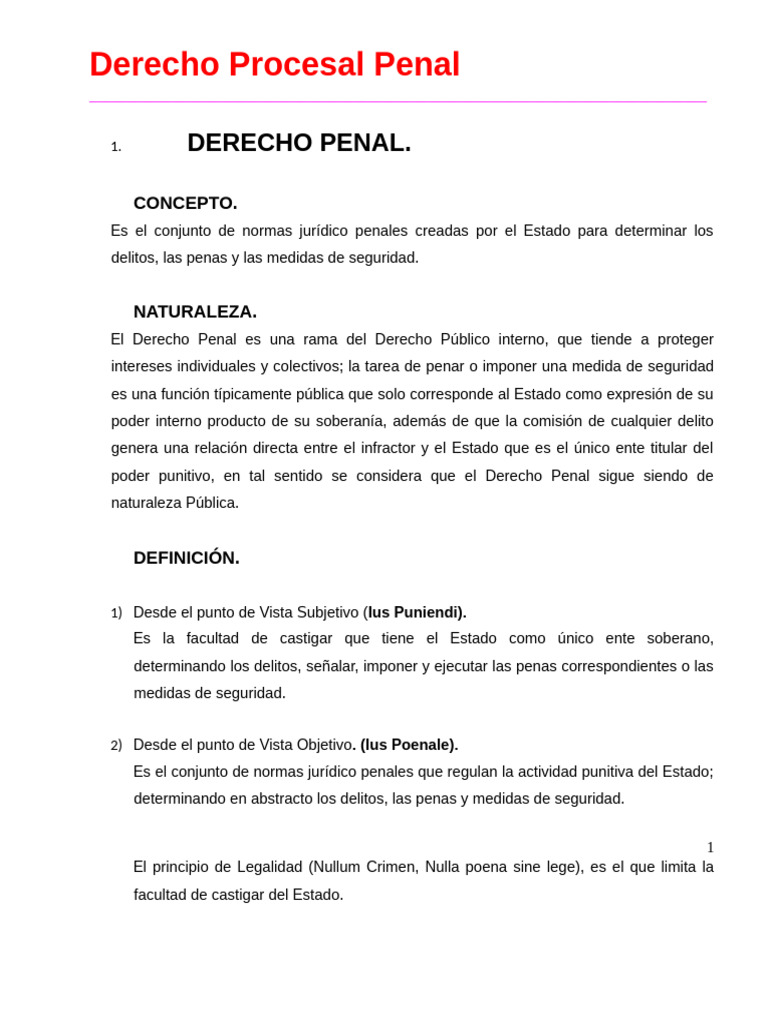 Derecho Procesal Penal | PDF | Derecho penal | Ley procesal