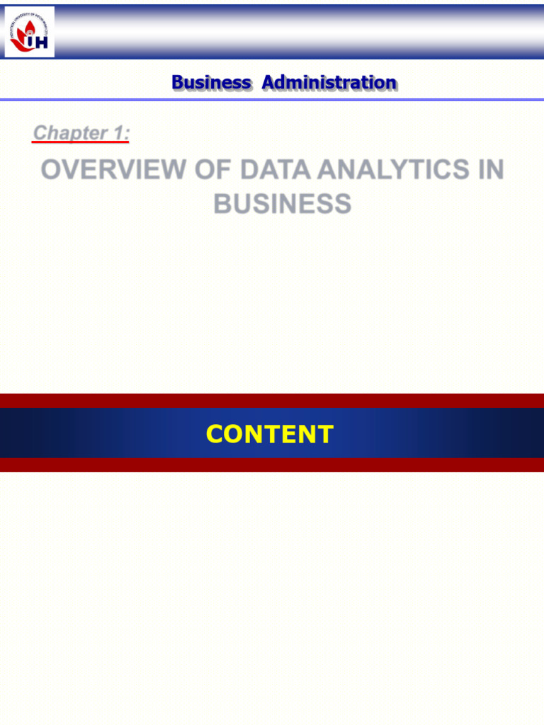 Chapter 1 - Overview of Data Analytics in Business | PDF | Data ...