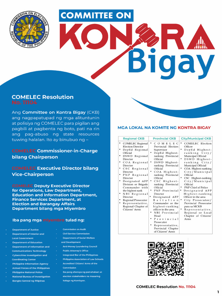 Primer - Committee On Kontra Bigay 2.0 (Tagalog) | PDF