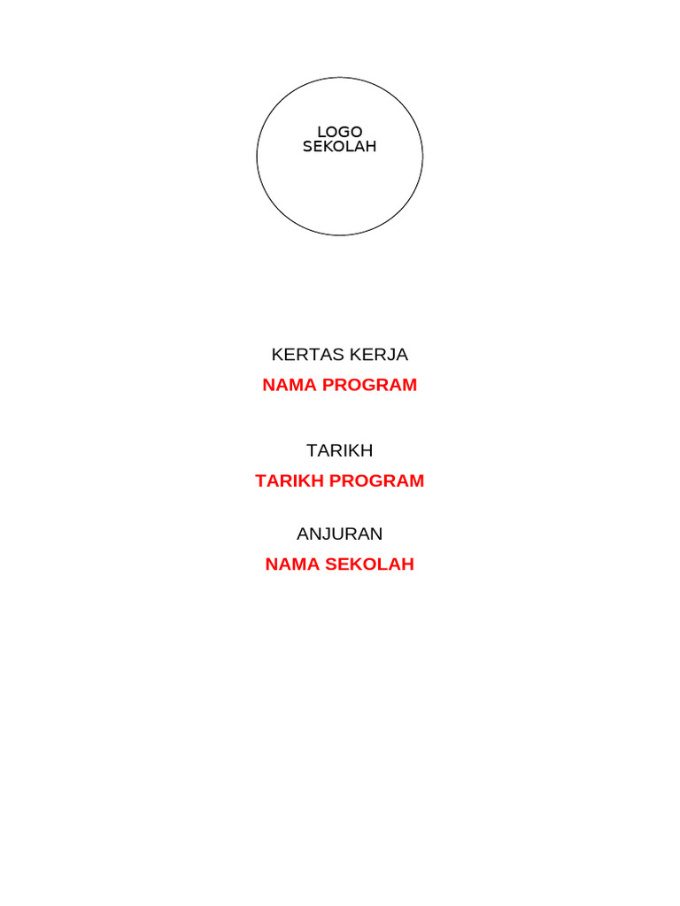 TEMPLATE KERTAS KERJA | PDF