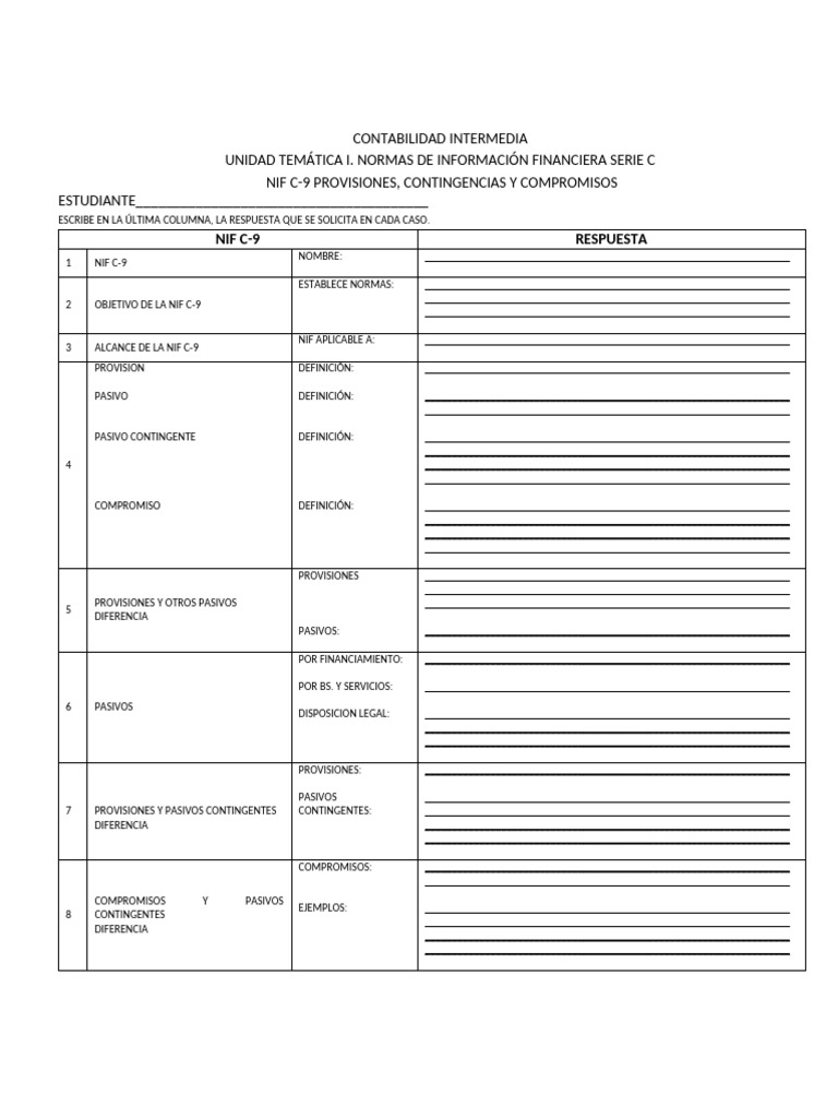 Nif C-9 T Alumno | PDF | Economias | Servicios financieros