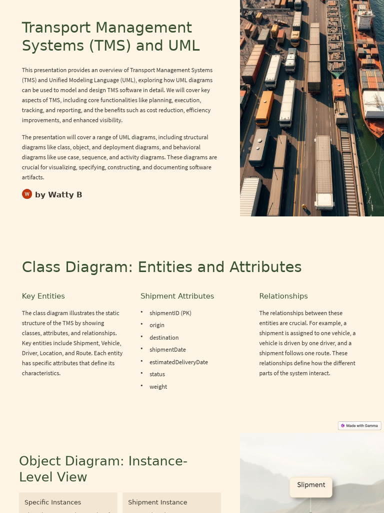 Transport Management Systems TMS and UML | PDF | Databases | Unified ...