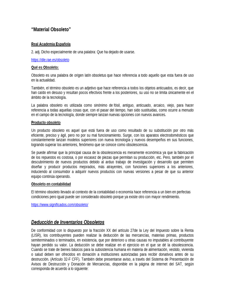 Inventarios Obsoletos | PDF | Al por menor | Economias