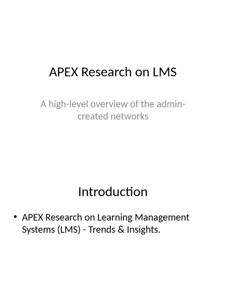 APEX Insights on LMS Trends & Future | PDF
