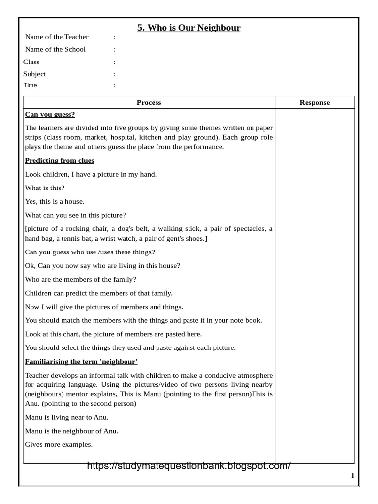 Understanding Our Neighbours | PDF | Room